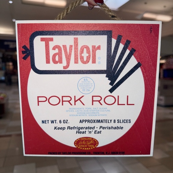 Taylor | Party Supplies | Taylor Pork Roll Ham Handmade Wood Sign 8x8 ...